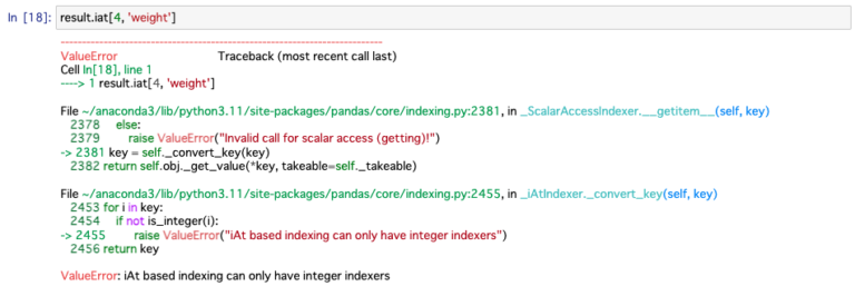 【Python】データフレームから1つの値を取得するには？loc, iloc, at, iatメソッドの使い方を紹介 - テックパンプ